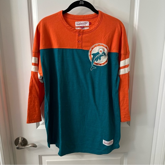 Mitchell & Ness | Shirts | Unisex Miami Dolphins Throwback Shirt | Poshmark